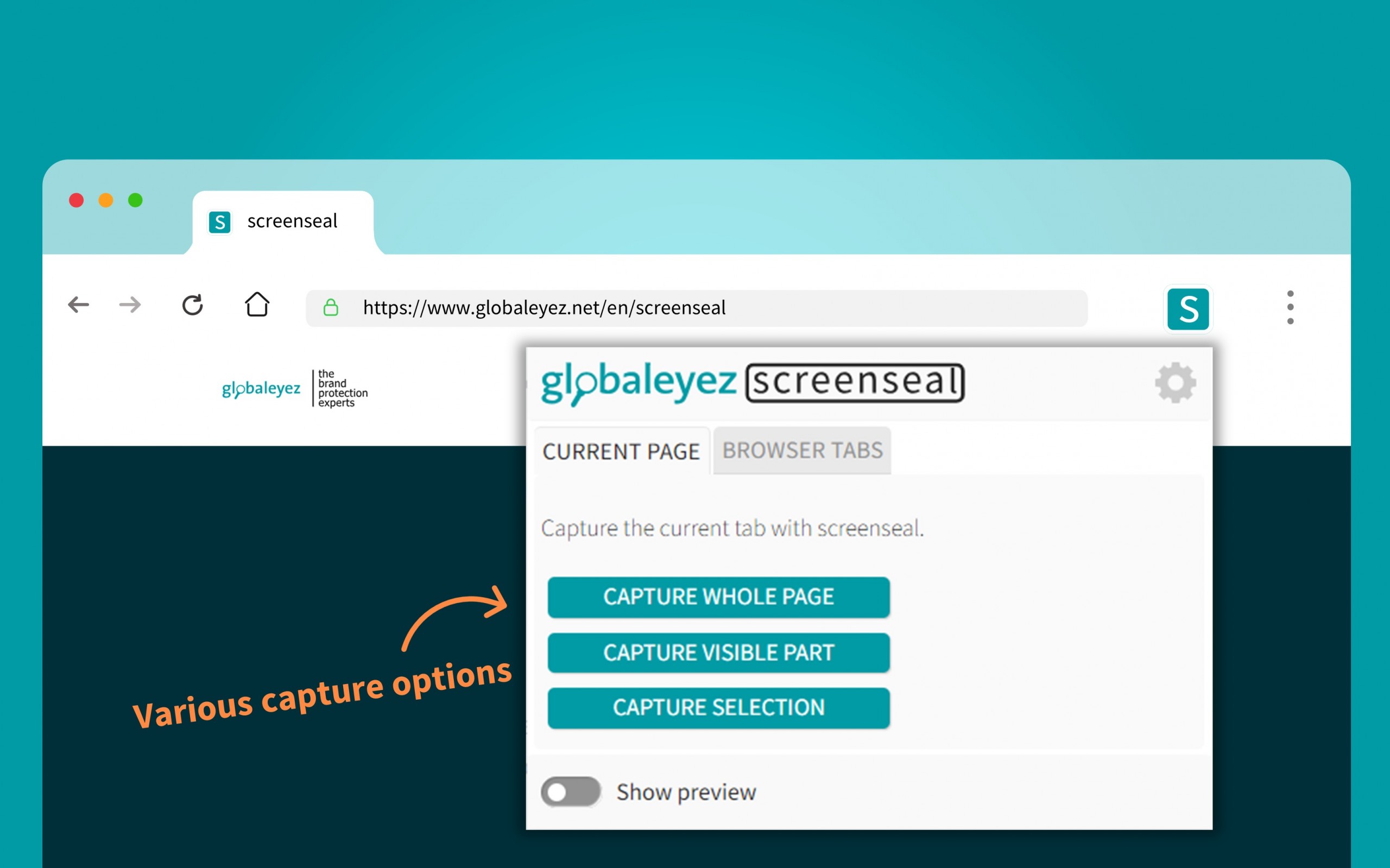 screenseal - the easy way to collect evidence | globaleyez